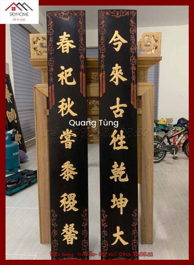Hoành phi câu đối nhà thờ họ Mạc chữ Kim lai cổ vãng